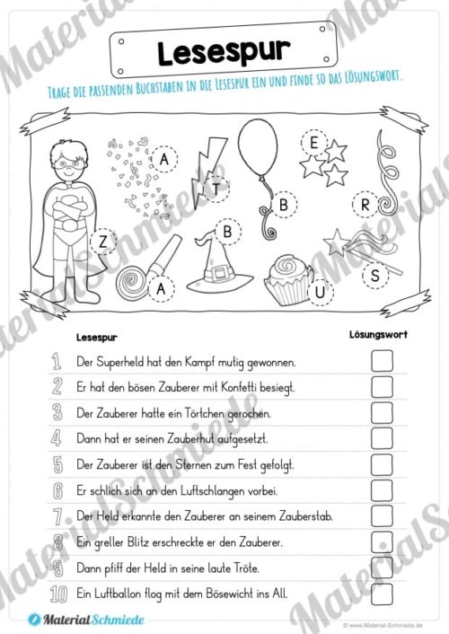 Lesespur zum Fasching / Karneval