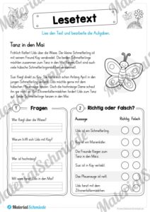 10 Leseübungen zum Frühling