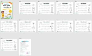Erste Sätze schreiben: Schüttelsätze Frühling (10 Arbeitsblätter)