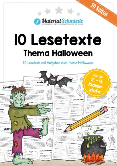 Materialpaket Halloween: 2. Klasse (25 Arbeitsblätter)