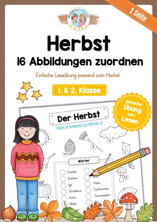 Mini-Heft: Herbst - 1. Klasse (25 Arbeitsblätter)
