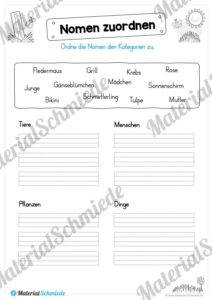 Materialpaket Sommer: Deutsch (1/2 Klasse)