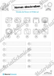 Materialpaket Sommer: Deutsch (1/2 Klasse)