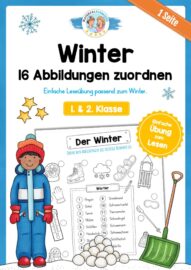 Materialpaket Winter: 2. Klasse (25 Arbeitsblätter)