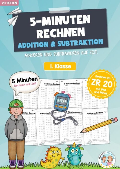 8 Rechenmalblätter im Zahlenraum 20 (Addition)