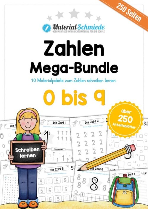 MaterialPaket: Zahl 3 schreiben lernen (25 Arbeitsblätter)