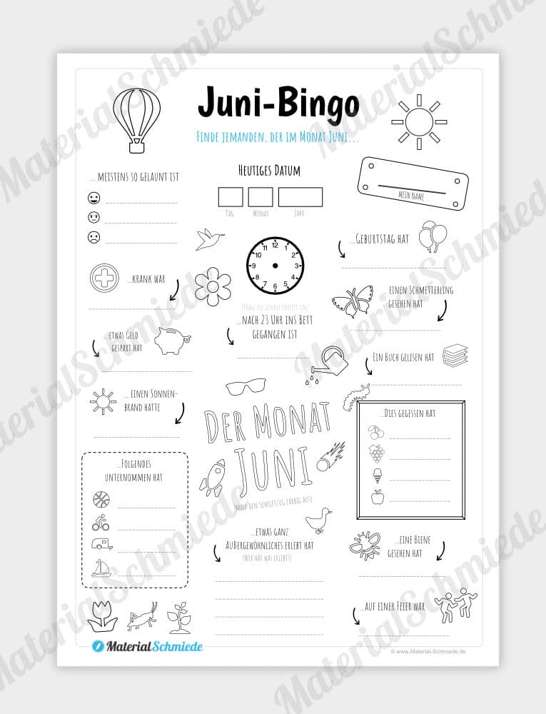 Bingo Monat Juni