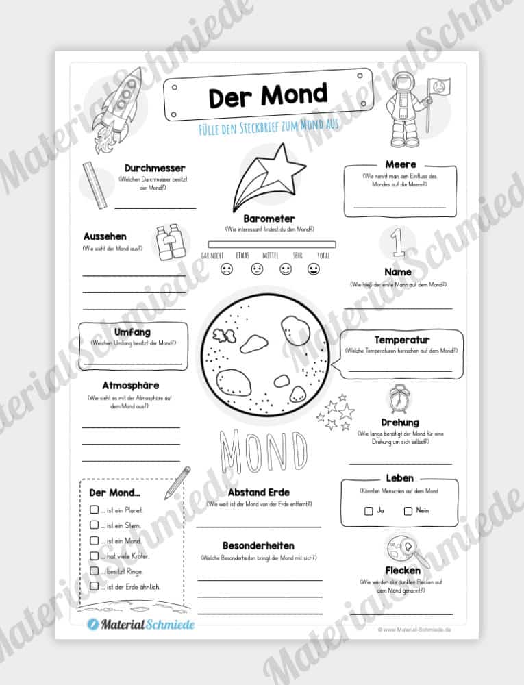 Steckbrief: Der Mond