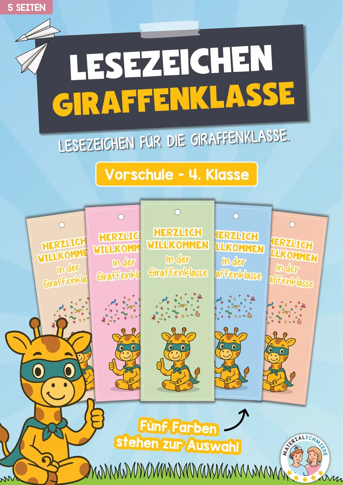 Lesezeichen für die Giraffenklasse