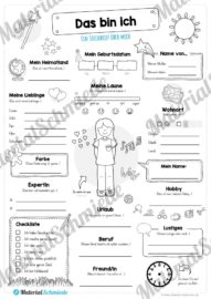 Steckbrief: Das bin ich (für Mädchen)