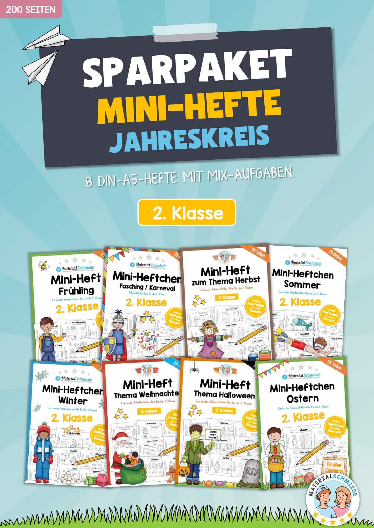 8 Mini-Hefte für die 2. Klasse: Thema Jahreskreis